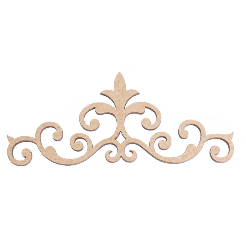 MDF na Web - cod: 1352 - Aplique 4254 Vazado Arabesco 12X5