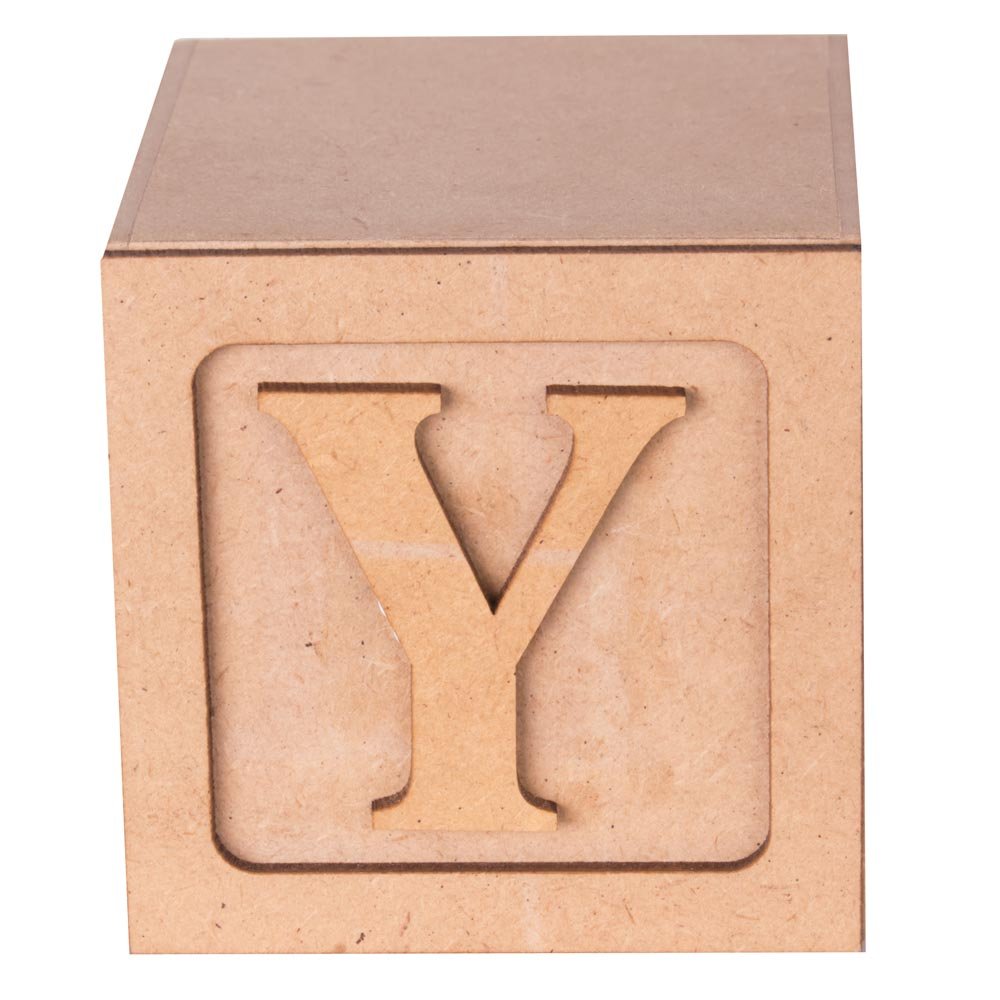 MDF na Web - cod: 382 - Cubo Letra "Y" 8X8X8