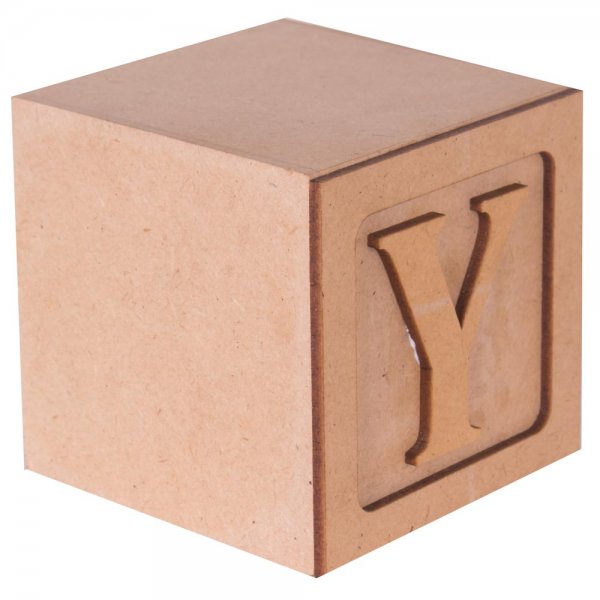 MDF na Web - cod: 382 - Cubo Letra "Y" 8X8X8