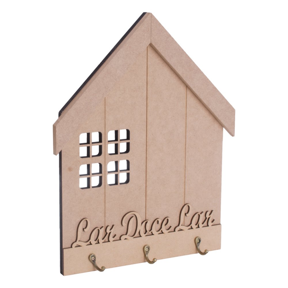 MDF na Web - cod: 1337 - Casa Porta Chave Janela Com Gancho Lar Doce ...