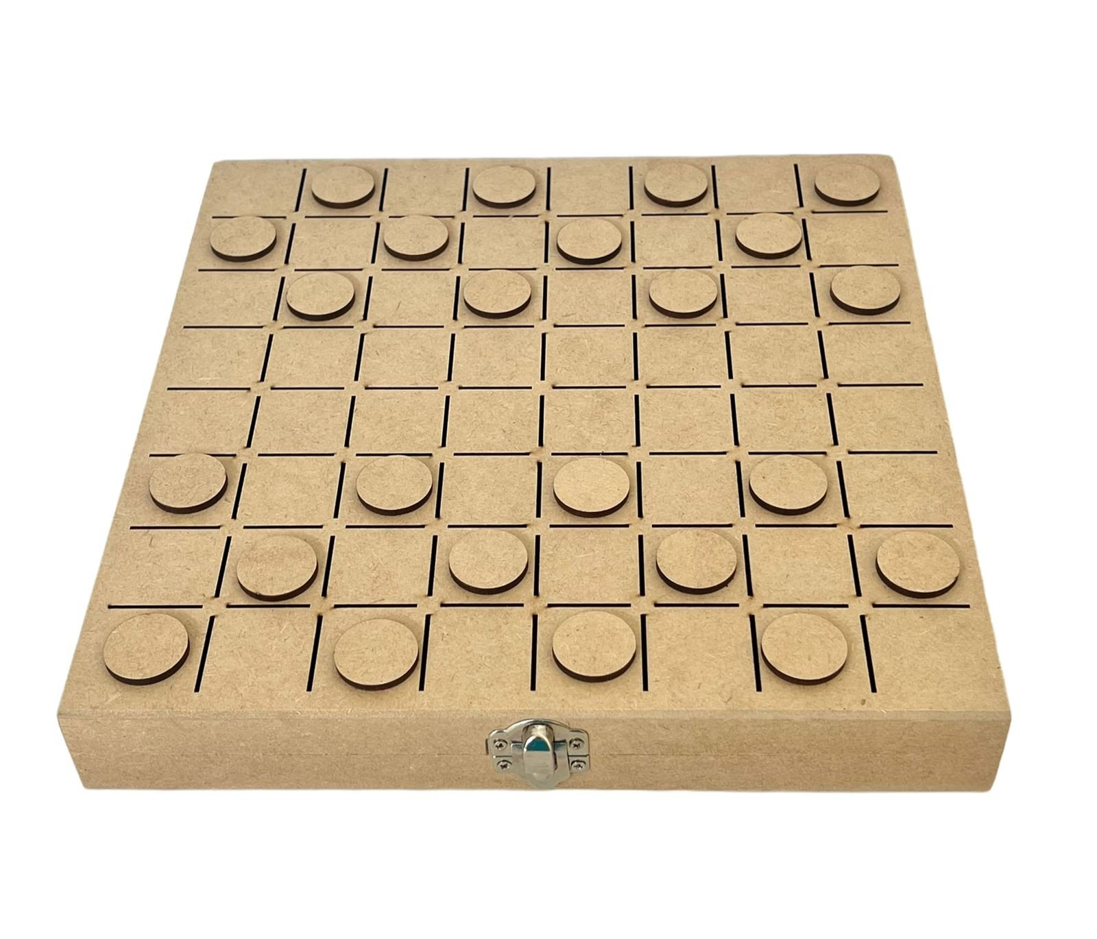 MDF na Web - cod: 2246 - Caixa Jogo De Dama 25X25X4