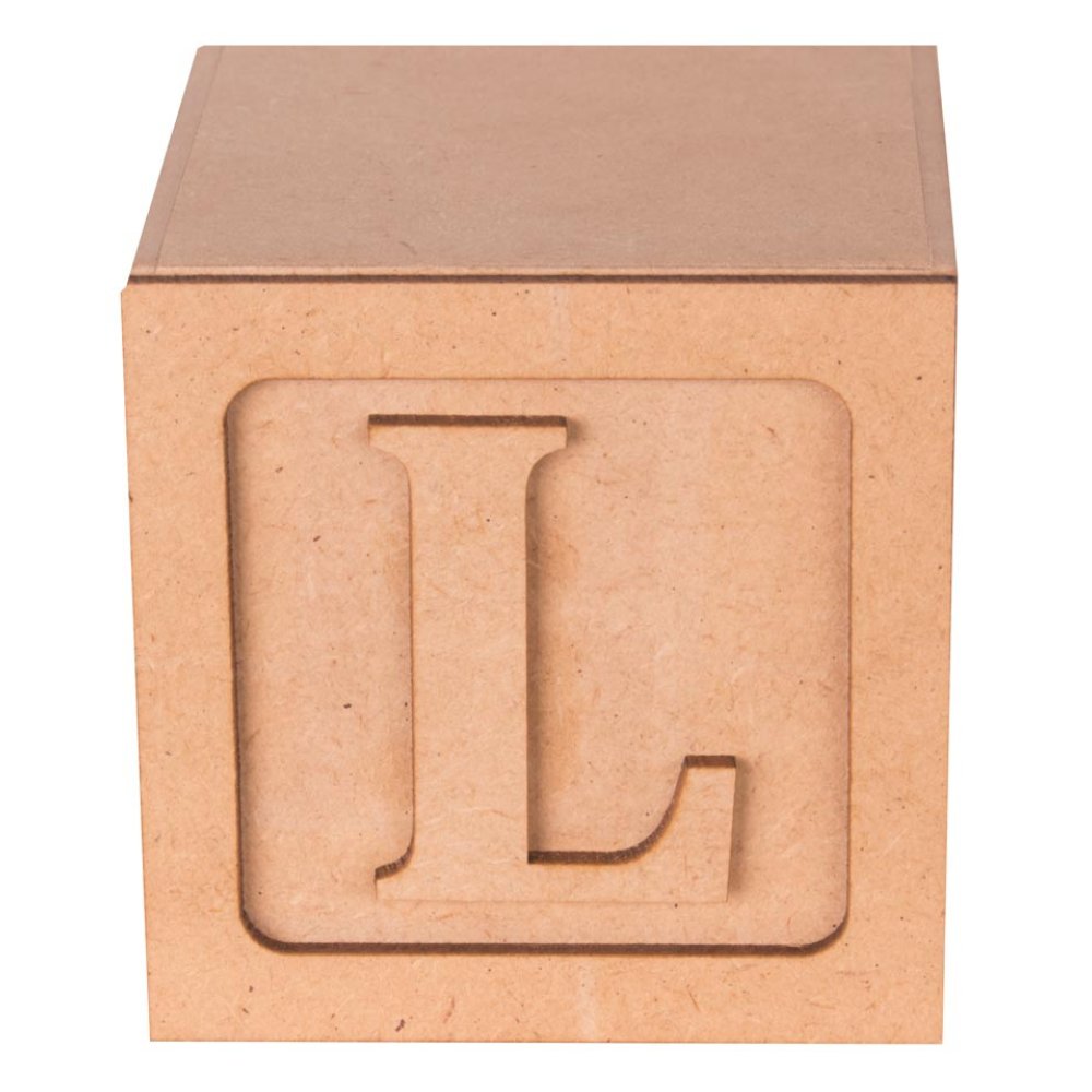 MDF na Web - cod: 1714 - Cubo Letra "L" 8X8X8