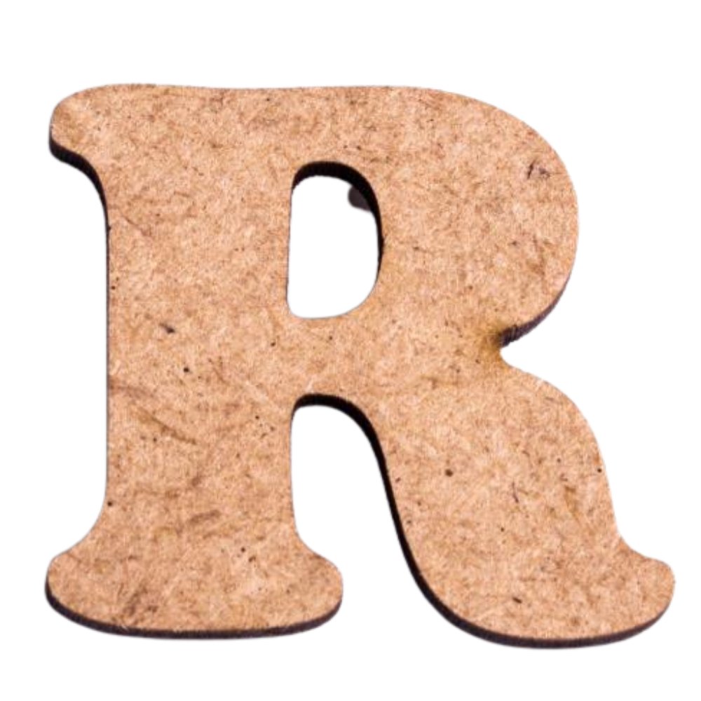 MDF na Web - cod: 3460 - Laser Letra "R" Coperblack 3cm