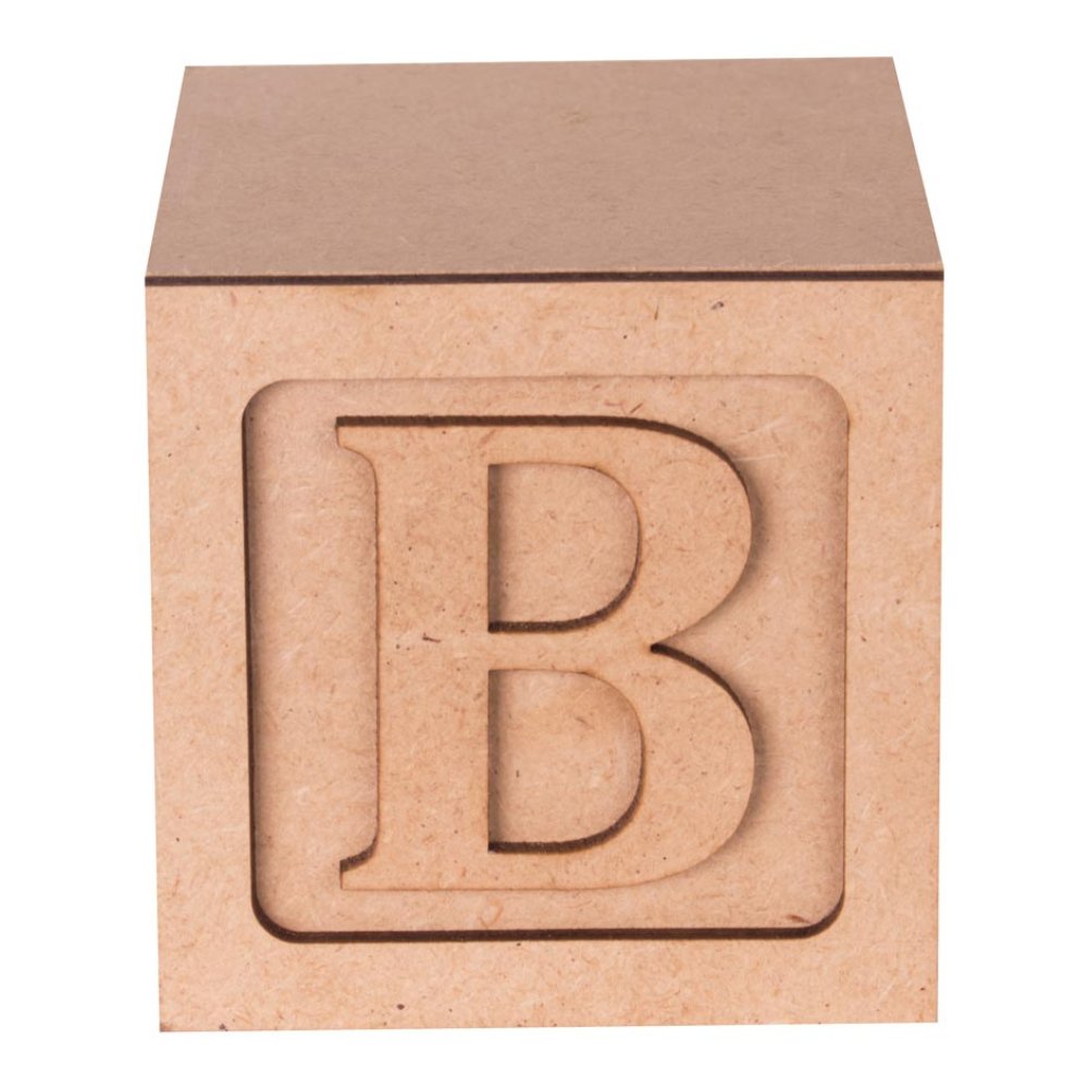 MDF na Web - cod: 181 - Cubo Letra "B" 8X8X8
