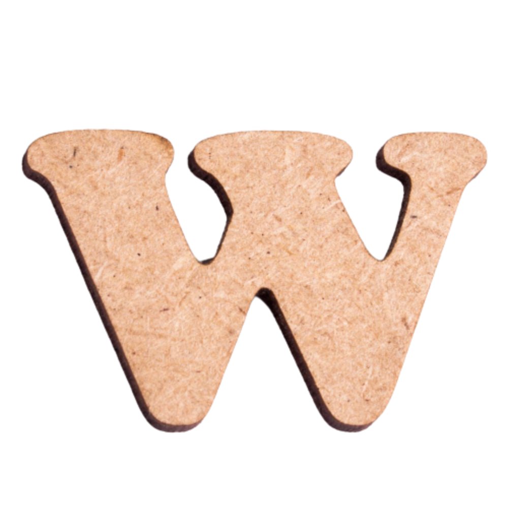 MDF na Web - cod: 3468 - Laser Letra "W" Coperblack 3cm