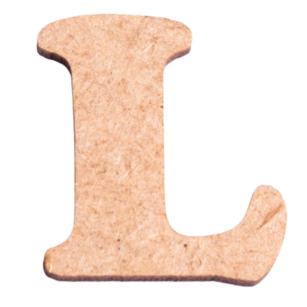 MDF na Web - cod: 3454 - Laser letra "L" Coperblack3cm