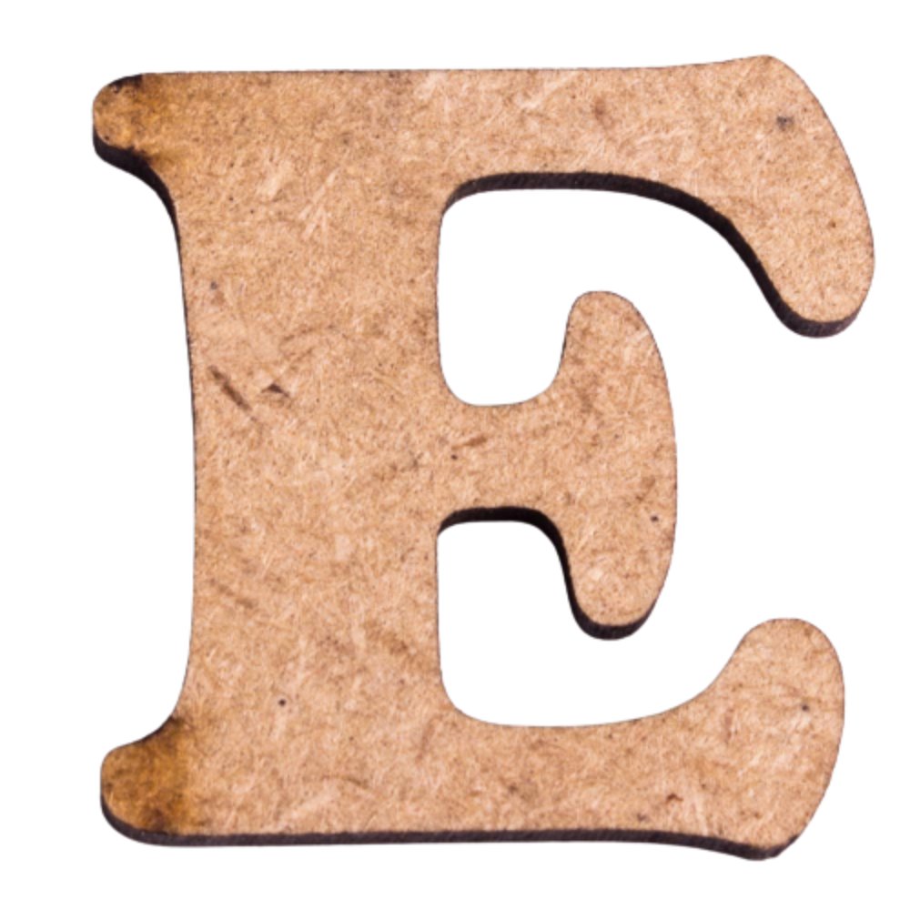 MDF na Web - cod: 3443 - Laser Letra "E" Coperblack 3cm