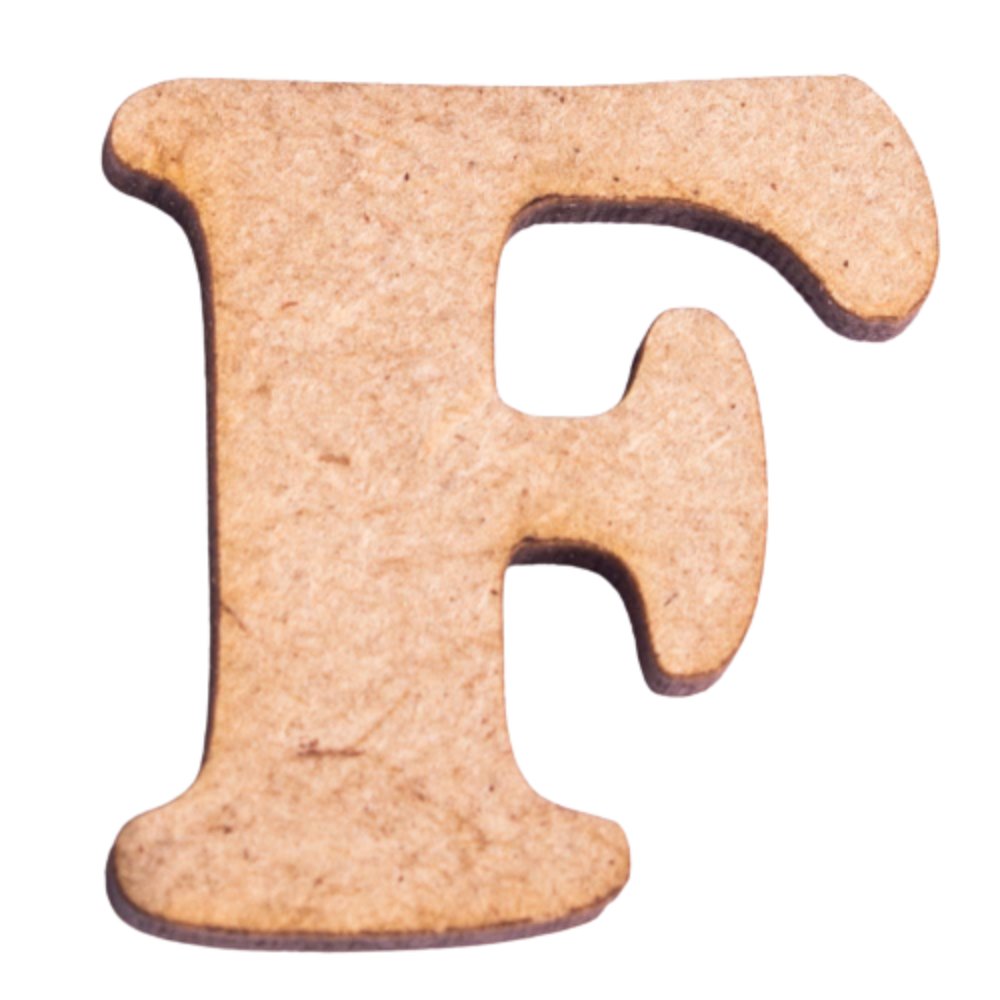 MDF na Web - cod: 3446 - Laser Letra "F" Coperblack 3cm