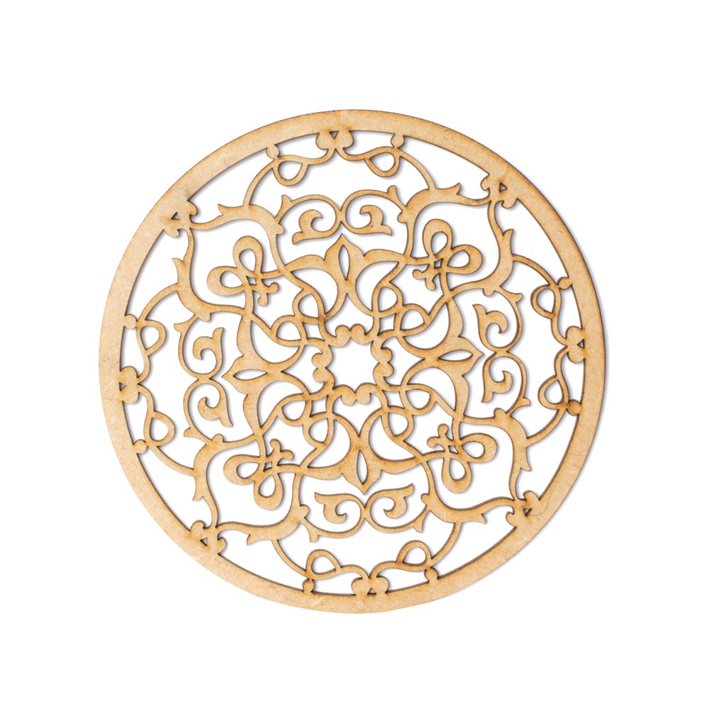 MDF na Web - cod: 2639 - Mandala em MDF Redonda N°2 15X15